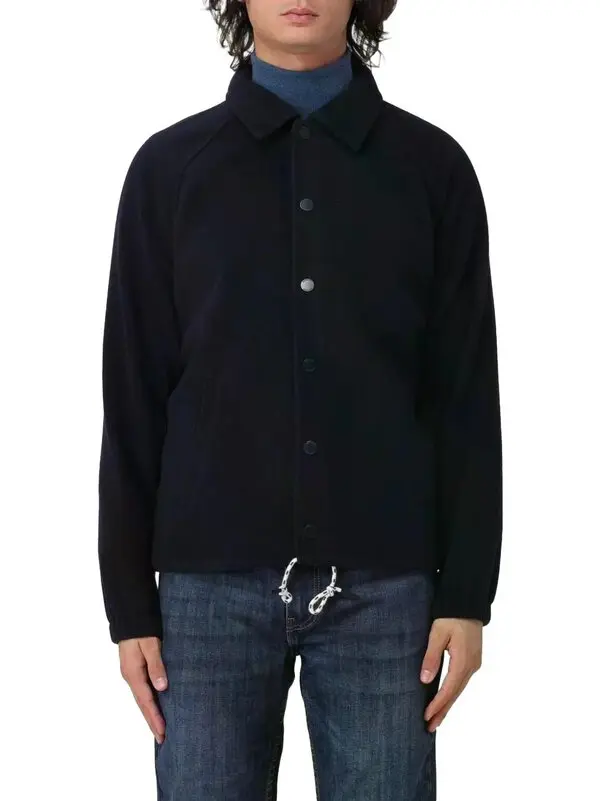 SEBAGO Tender Fleece-texture Raglan-sleeved Shirt Jacket - Blue