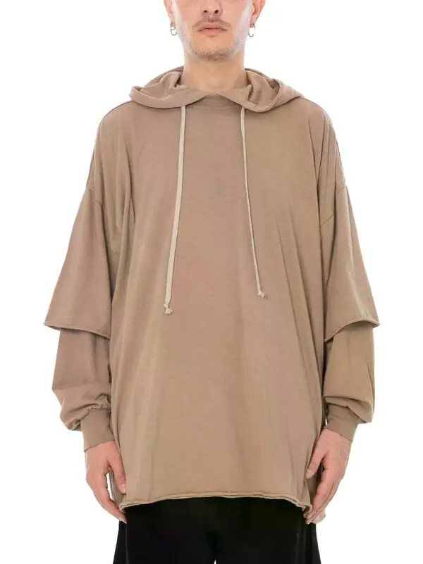 Rick Owens Tommy Hustler Layered Hoodie - Neutrals