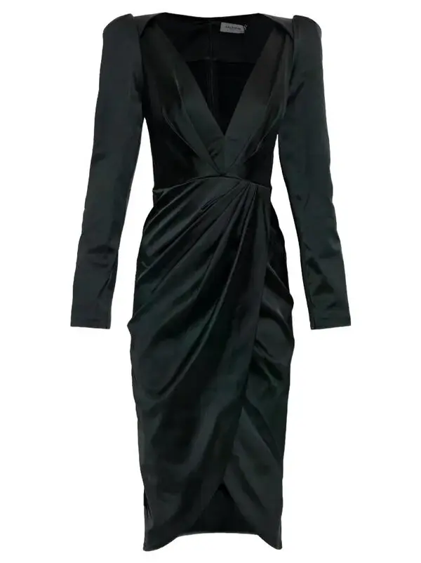 Balmain Draped Mini Dress - Black