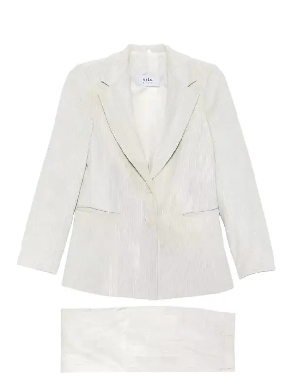 VELA SHOP Corduroy-texture Suit - Neutrals