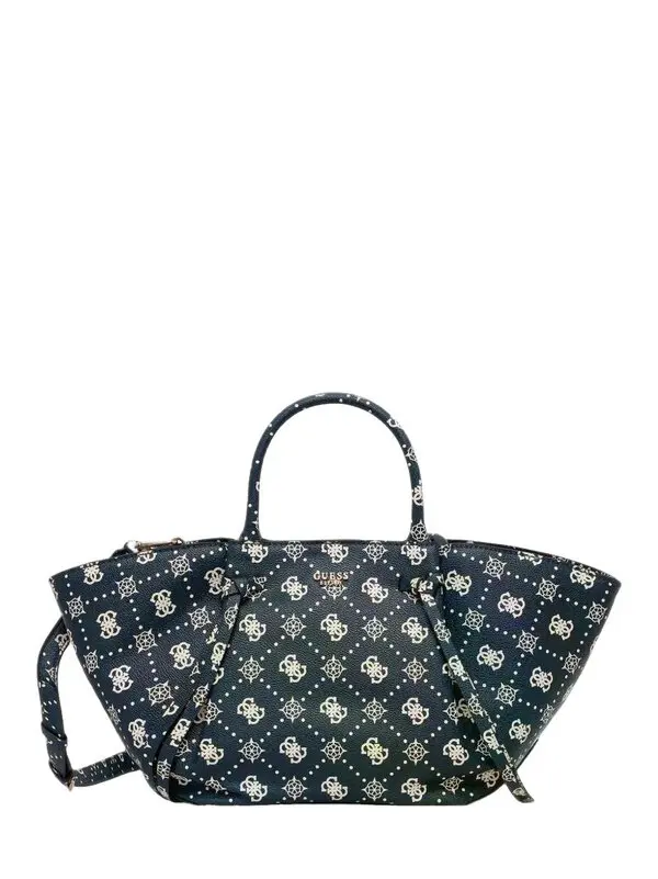 Guess Allegra Monogram-print Tote Bag - Blue