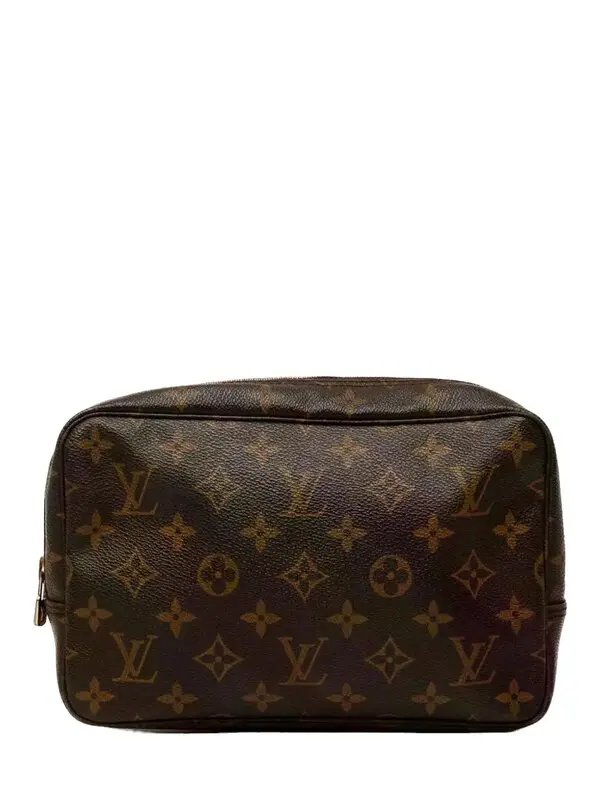LOUIS VUITTON 1990 Monogram Trousse Toilette 23 Clutch Bag - Brown