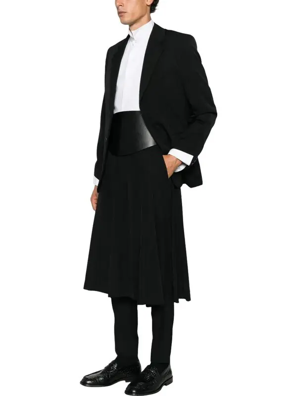 Comme Des Garçons Layered Wool Trousers - Black