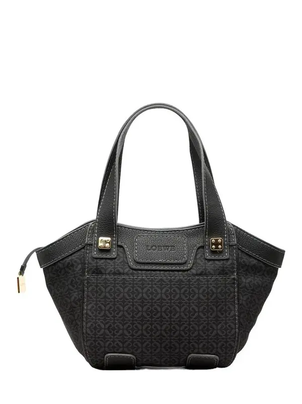Loewe 2007 Anagram Canvas Tote Bag - Black