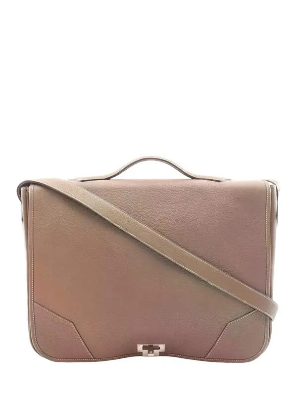 Hermès 2007 Clemence Victoria Messenger Satchel - Brown