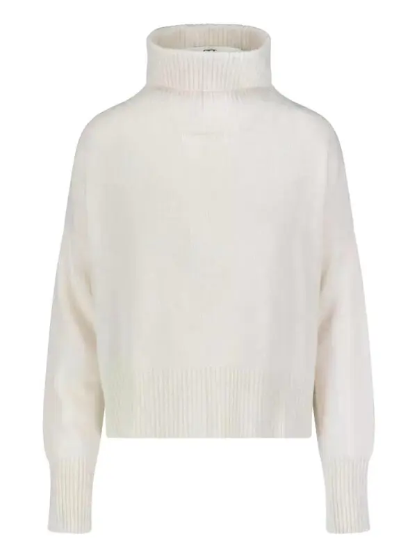 MA'RY'YA Roll-neck Knitted Sweater - White