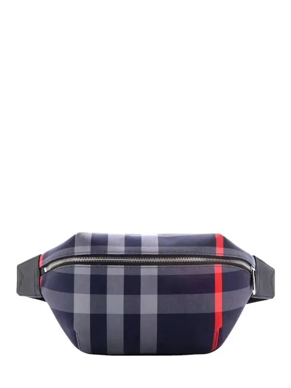 Burberry Sonny House Check Canvas Belt Bag - Blue