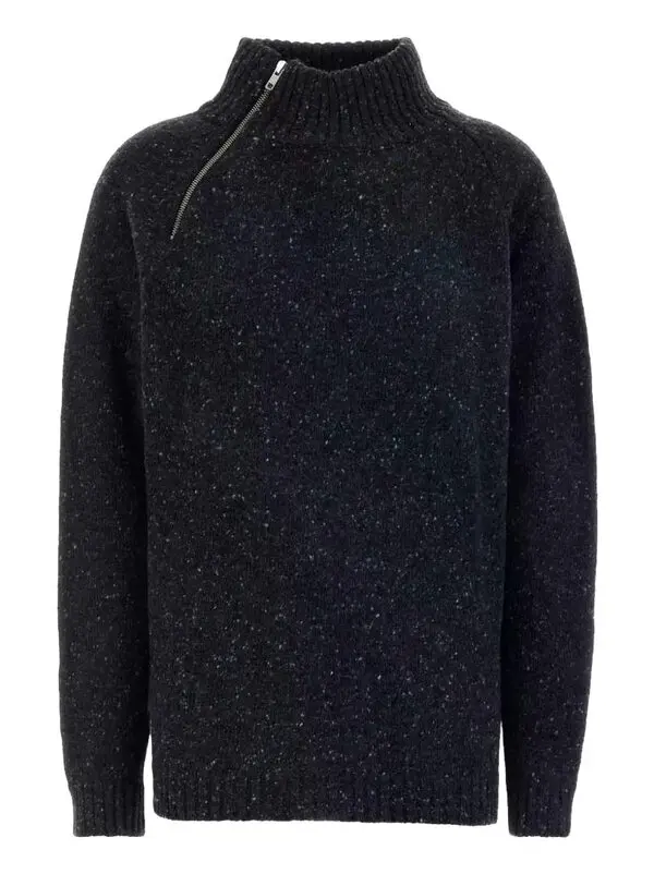Gimaguas Xavi Melange Zip-detail Sweater - Black