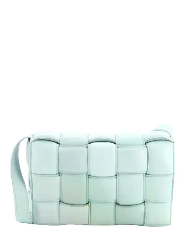 Bottega Veneta Cassette Padded Maxi Intrecciato Leather Crossbody Bag - Blue