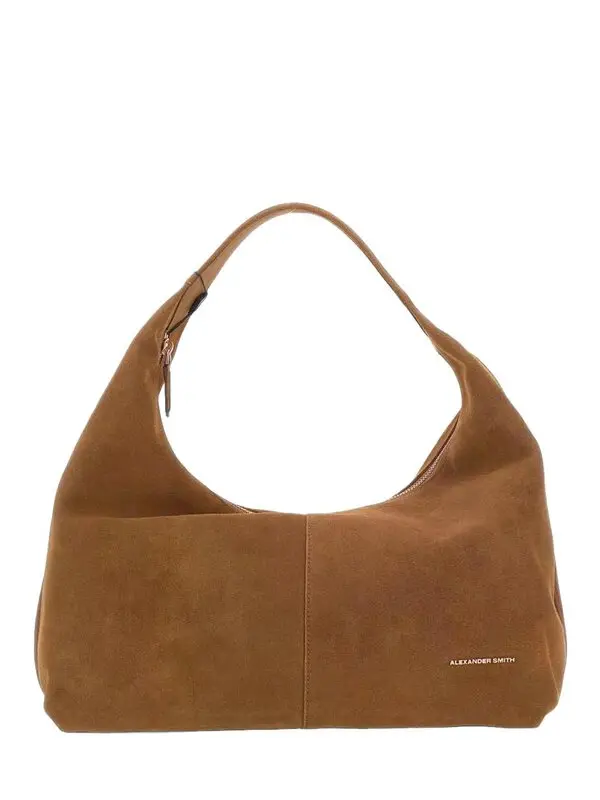 ALEXANDER SMITH Medium Chloe Logo-plaque Tote Bag - Brown