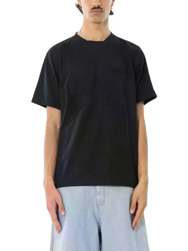 ARTE ANTWERP Logo-patch Mesh T-shirt - Black