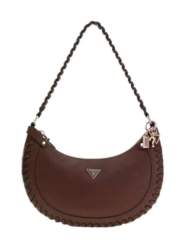 Guess Petra Whipstitch-trim Shoulder Bag - Brown