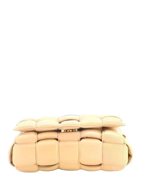 Bottega Veneta Cassette Padded Maxi Intrecciato Leather Crossbody Bag - Neutrals