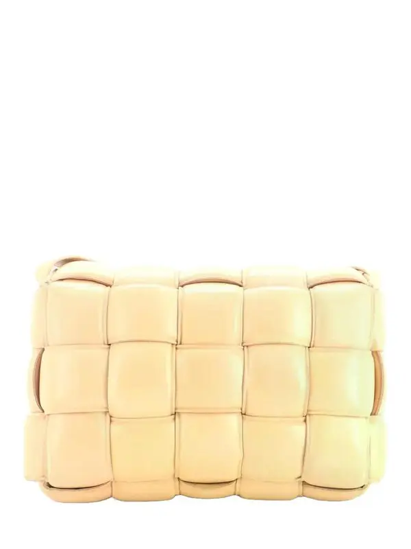 Bottega Veneta Cassette Padded Maxi Intrecciato Leather Crossbody Bag - Neutrals