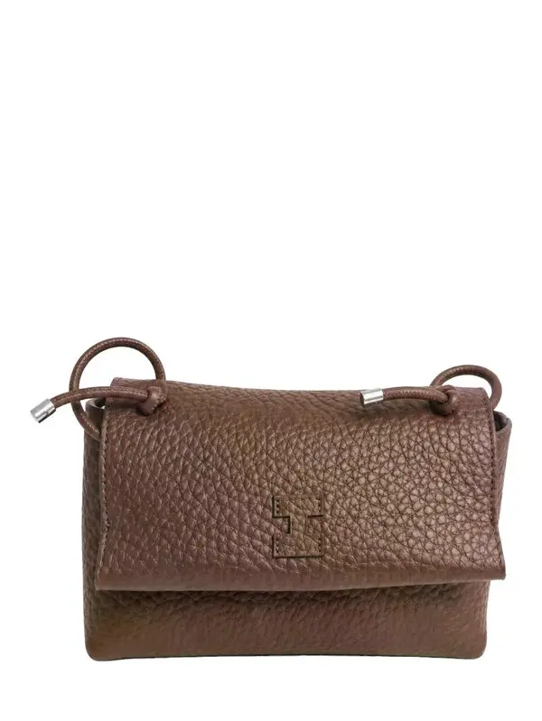IACUCCI Grained Leather Tote Bag - Brown