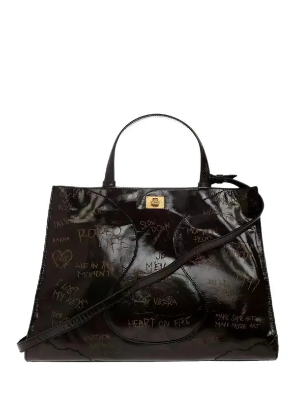 Zadig&Voltaire Slogan-print Leather Tote Bag - Black