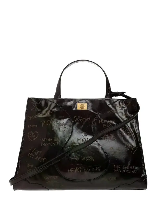 Zadig&Voltaire Slogan-print Leather Tote Bag - Black