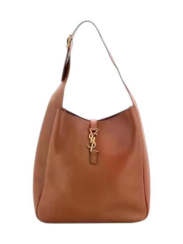 Saint Laurent Le 5 A 7 Supple Leather Large Hobo Bag - Brown