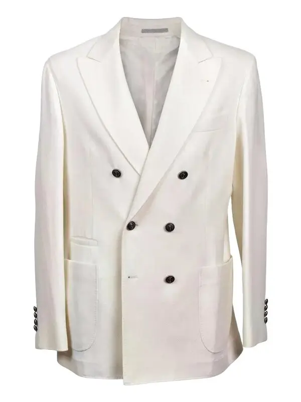 Brunello Cucinelli Double-breasted Blazer - White
