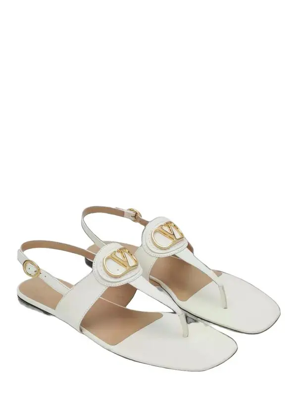 Valentino Garavani Vlogo Signature Thong Sandals - White