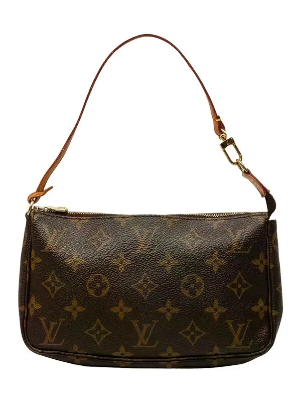 LOUIS VUITTON 2000 Monogram Pochette Accessoires Shoulder Bag - Brown