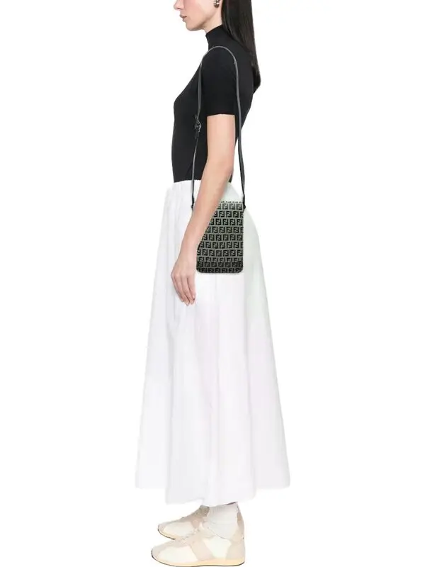 Fendi 2000-2010 Zucchino Canvas Crossbody Bag - Grey