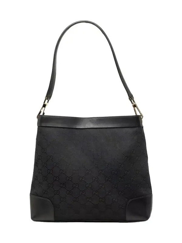 Gucci 2000-2015 Gg Canvas Shoulder Bag - Black