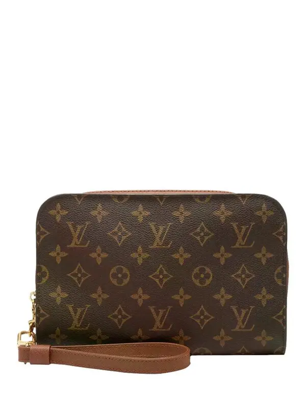 LOUIS VUITTON 2003 Monogram Orsay Clutch Bag - Brown