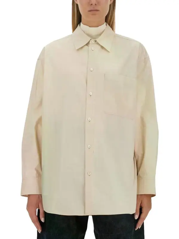 LEMAIRE Chest-pocket Long-sleeve Shirt - Neutrals