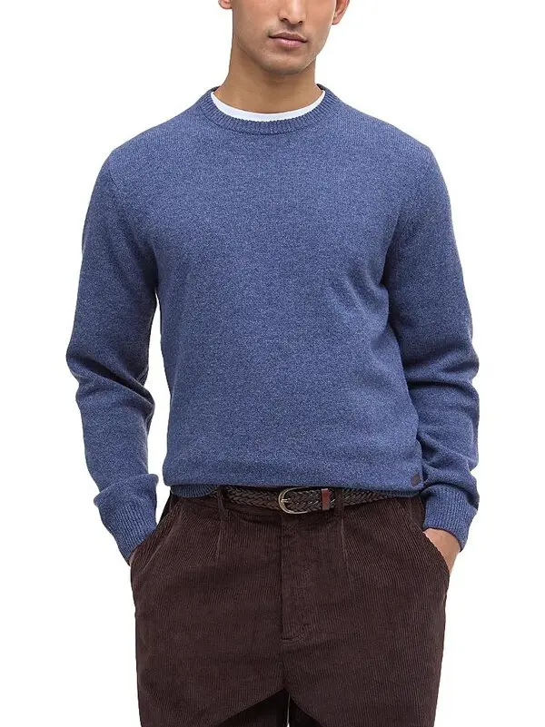 Barbour Essential Patch Wool Crewneck Sweater - Dark Indigo