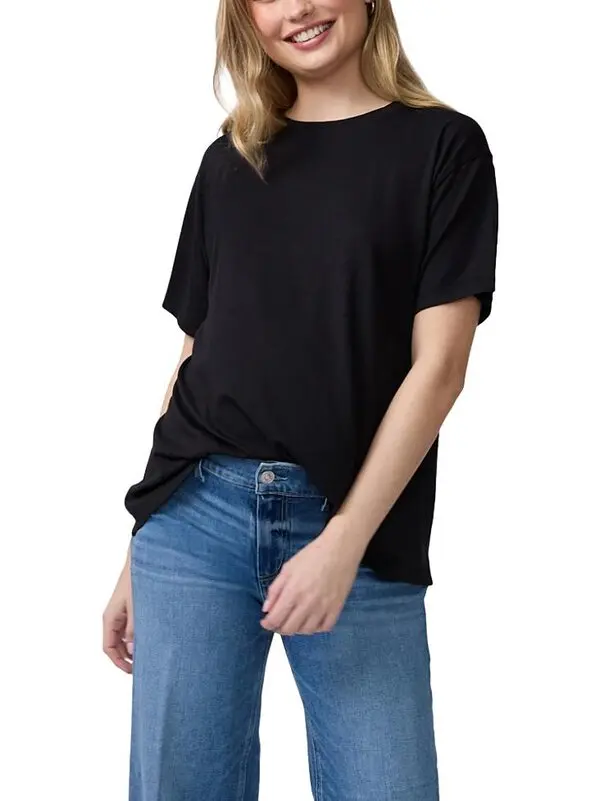 INGRID & ISABEL Short Sleeve Relaxed Jersey Maternity Tee - Black