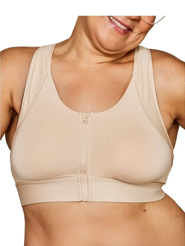MEADOW Hero Front Closure Sports Bra Mastectomy Friendly - Buff