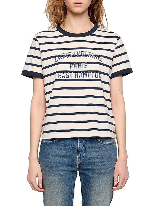 Zadig&Voltaire East Hampton Striped Graphic Tee - Judo