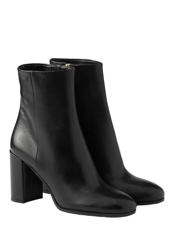 Prada Leather Booties - Black