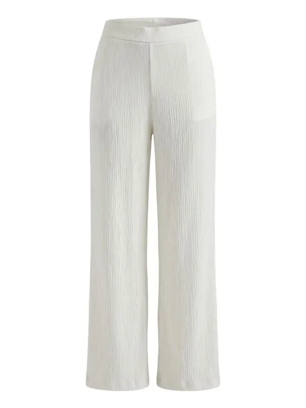 MONLICIA Neutrals Elvara Fluid Viscose Pants Ecru - Beige