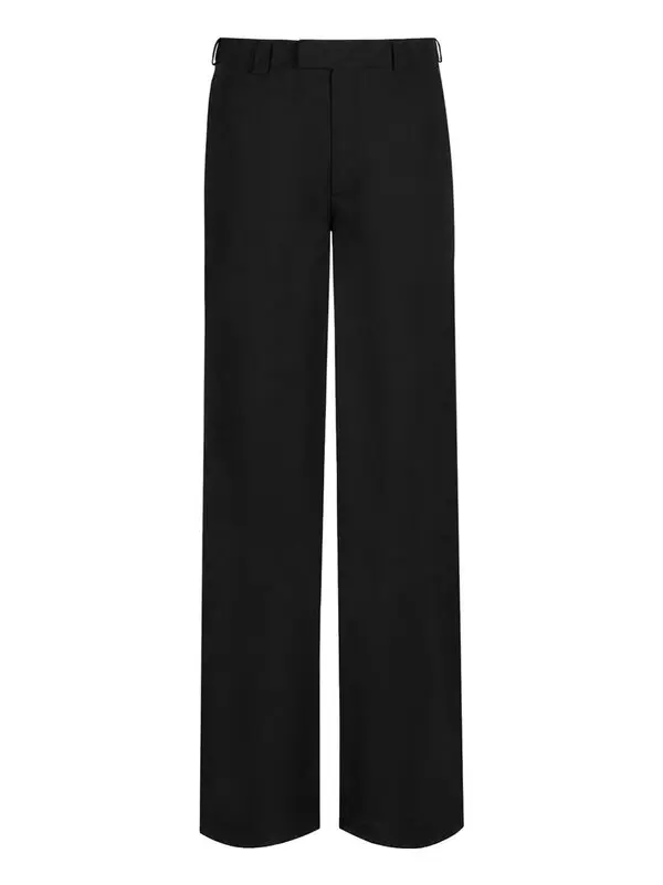 GUNDA HAFNER LTD Mid Rise Straight Leg Merino Trousers - Black