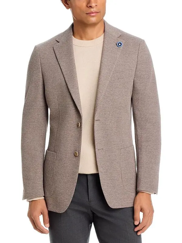 Hart Schaffner Marx New York Fit Wool & Cotton Jersey Soft Jacket - Tan