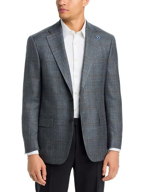 Hart Schaffner Marx New York Fit Plaid Sport Coat - Grey