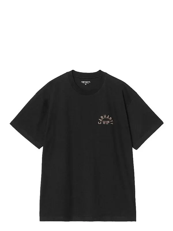 Carhartt Work In Progress Arch Logo Cotton Logo Crewneck T-shirt - Black
