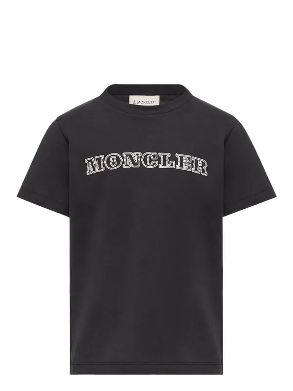 Moncler Logo Cotton T-shirt - Dark Blue