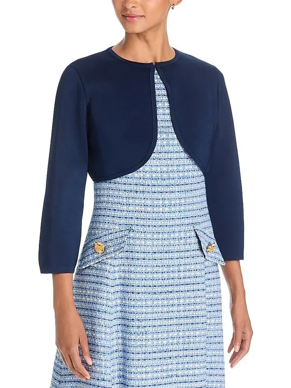 Carolina Herrera Cropped Bolero Sweater - Midnight
