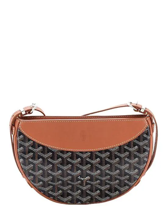 Goyard Hirondelle Shoulder Bag Coated Canvas And Leather - Brown
