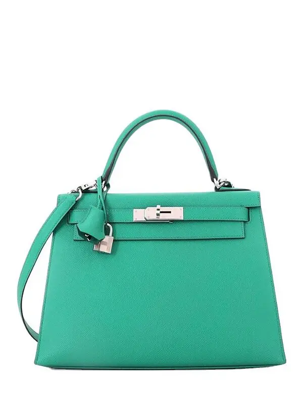 Hermès Kelly 28 Epsom Leather Satchel With Palladium Hardware - Menthe