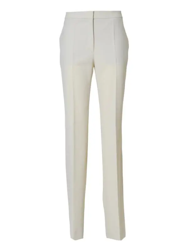Moschino High-waisted Straight-leg Trousers - White