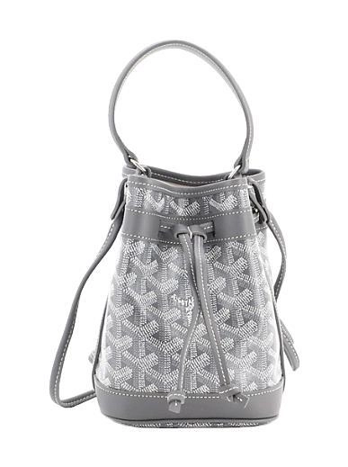 Goyard Petit Flot Bucket Bag Coated Canvas - Gray