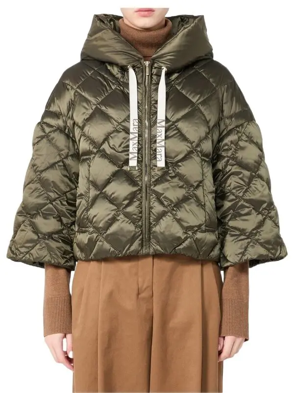 Max Mara Drawstring Padded Jacket - Green