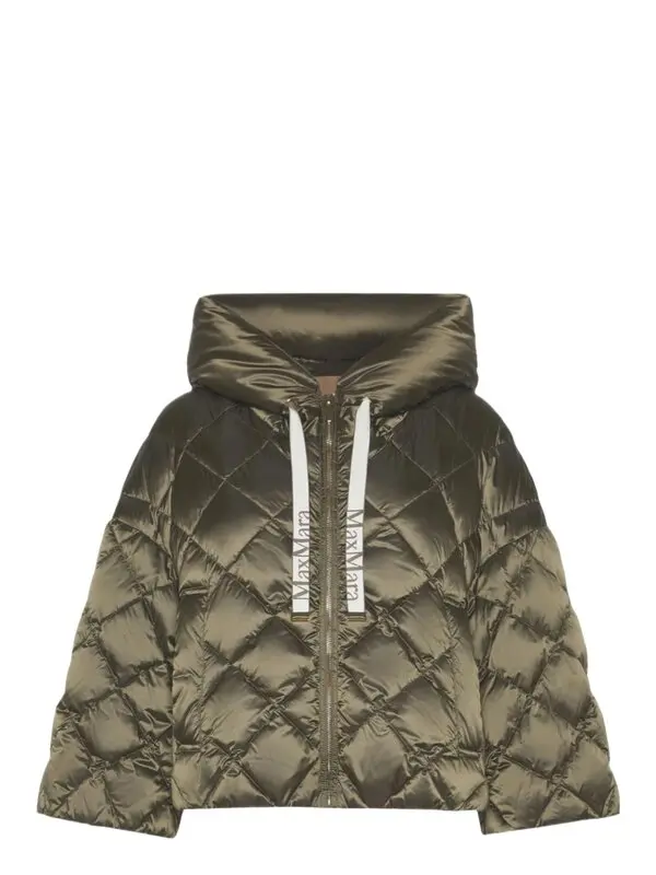 Max Mara Zip-up Quilted Jacket - Green