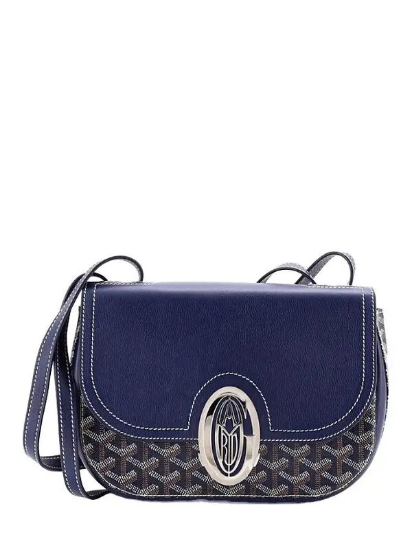 Goyard 233 Bag Coated Canvas And Leather - Blue