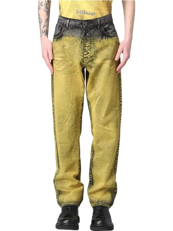 Moschino Belt Ring Denim Trousers - Green
