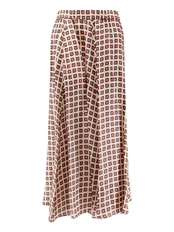 Aspesi Geometricprint Maxi Skirt - Nude